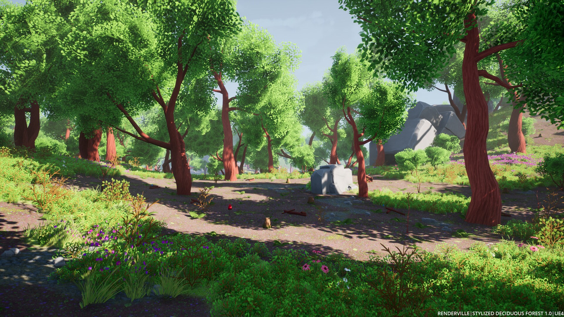 Stylized Deciduous Forest in Environments - UE Marketplace