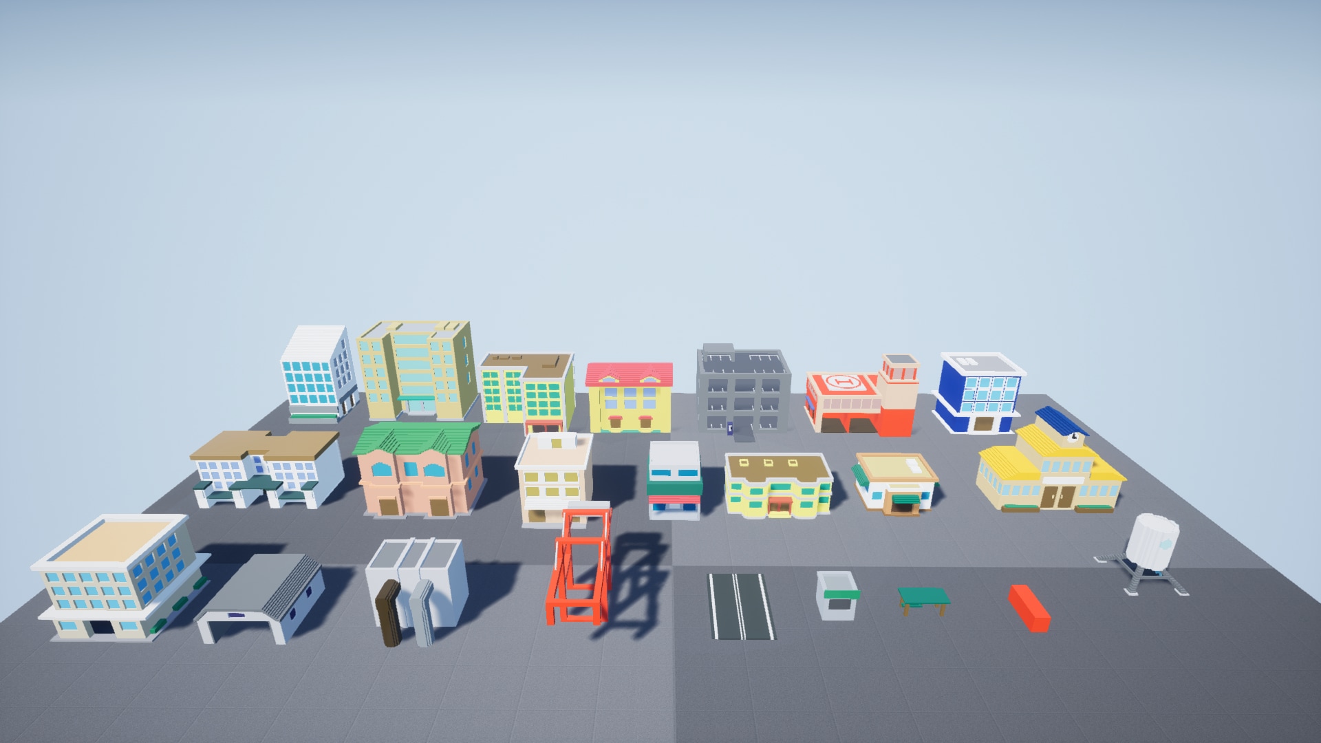 Low-Poly Voxel Buildings Part 2 in Props - UE Marketplace