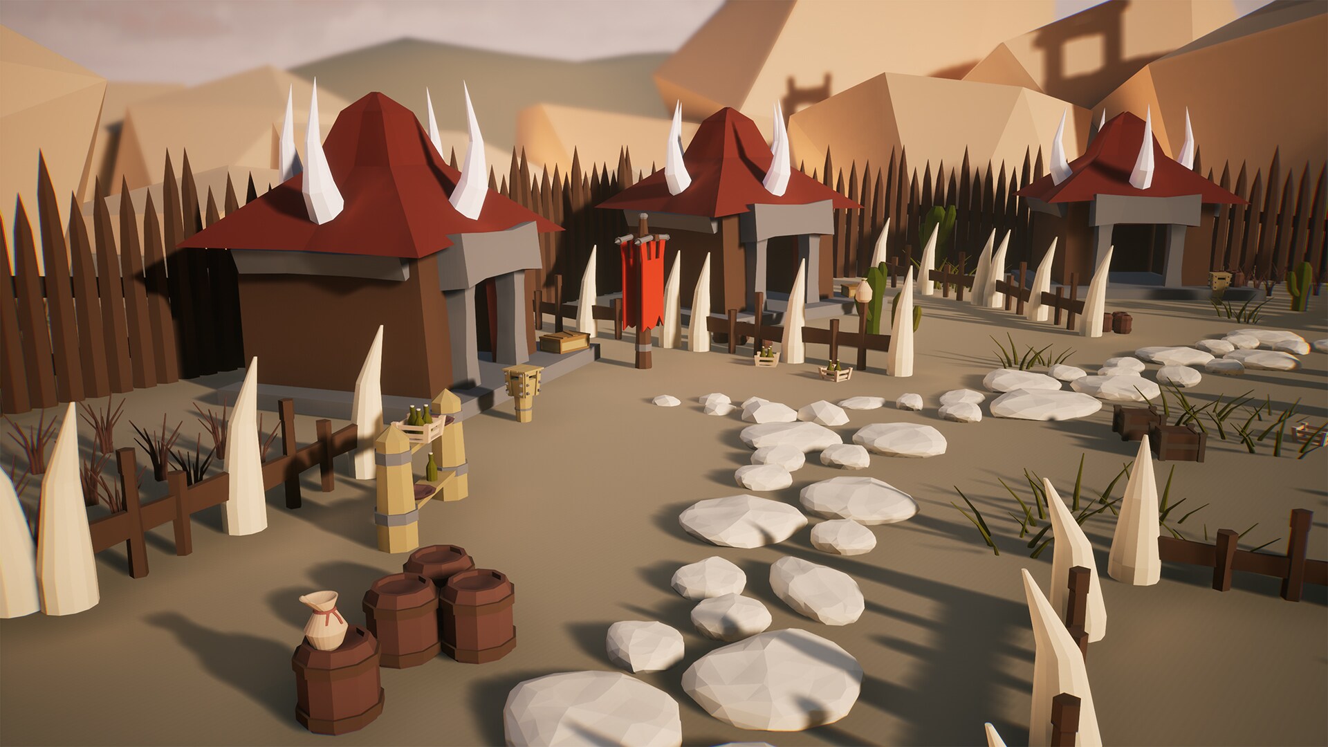 Low Poly Orc Village in Environments - UE Marketplace
