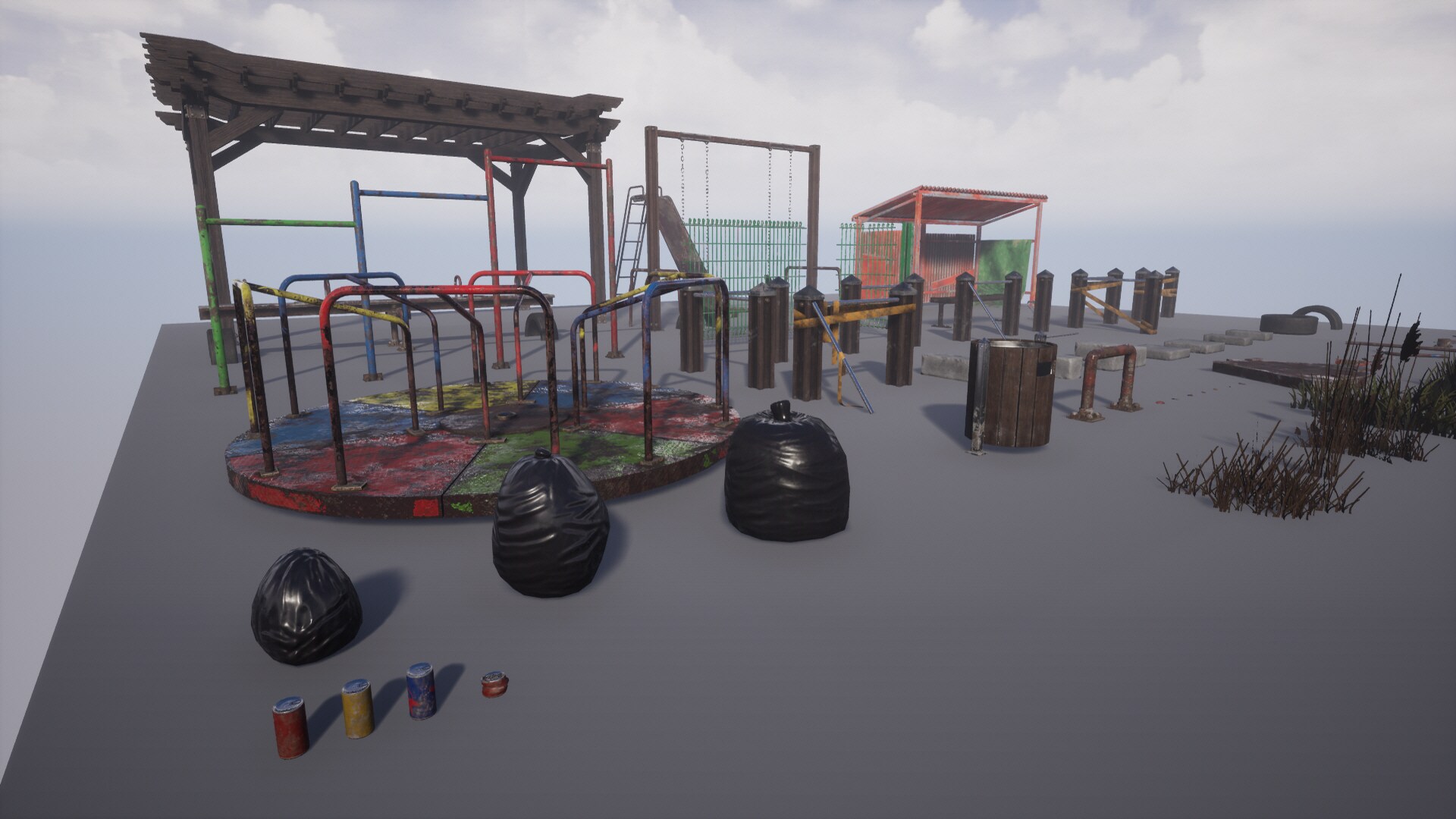 Rusty PlayGround v.01, 카테고리 소품 - UE 마켓플레이스