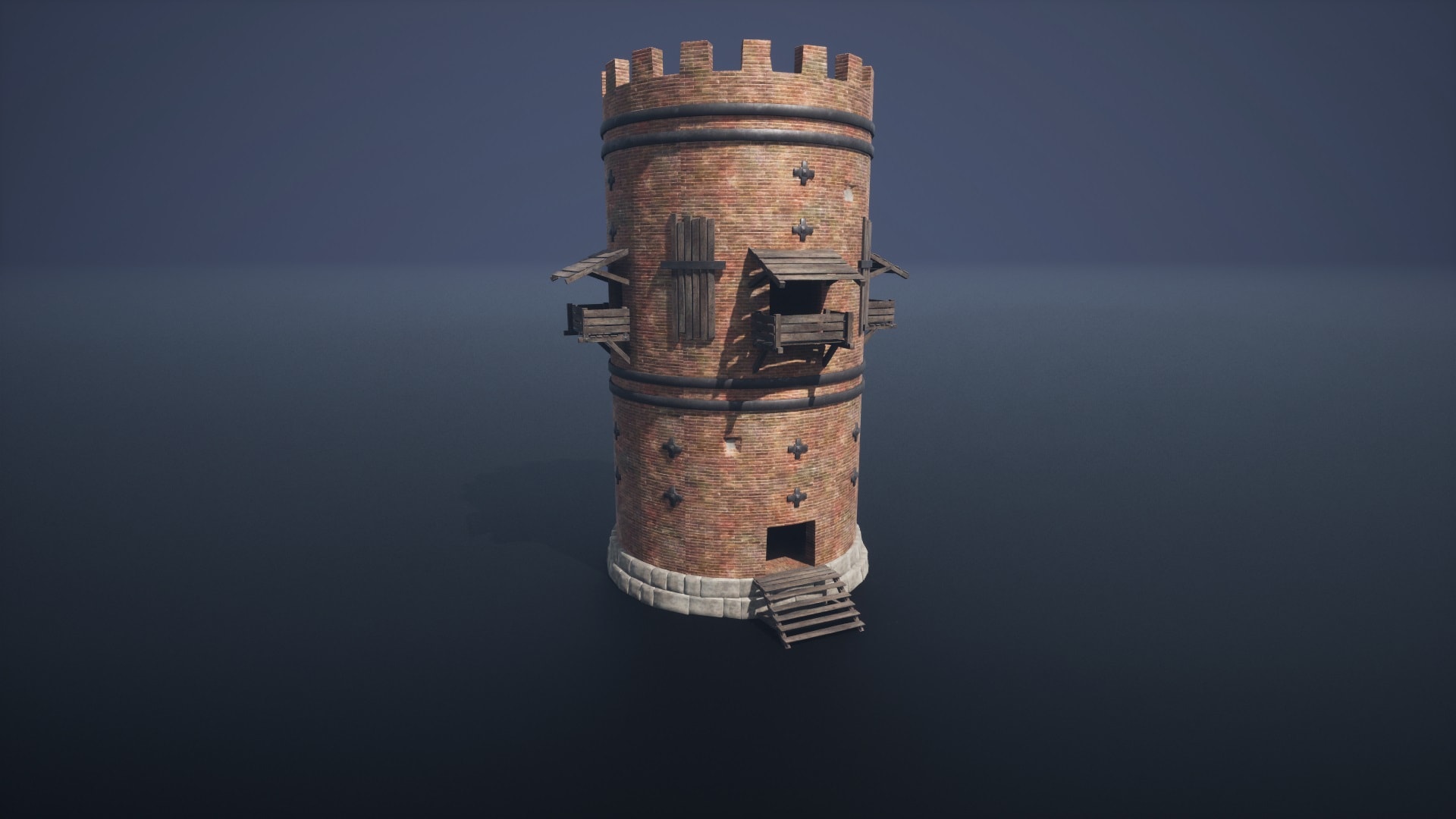 在道具创建的Medieval Brick Castle Fortification Buildings - 虚幻引擎商城