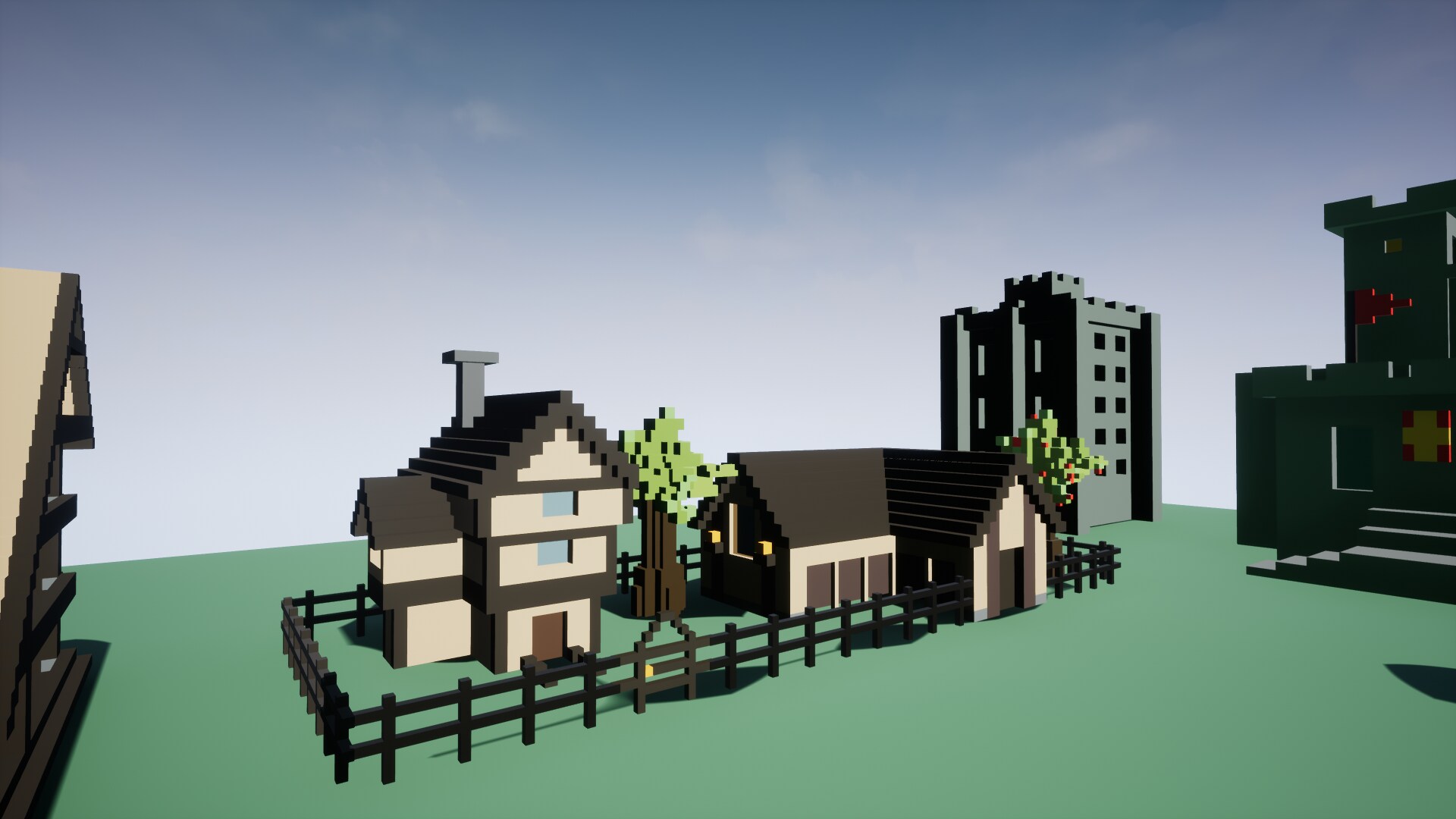 Medieval Voxel Buildings in Props - UE Marketplace