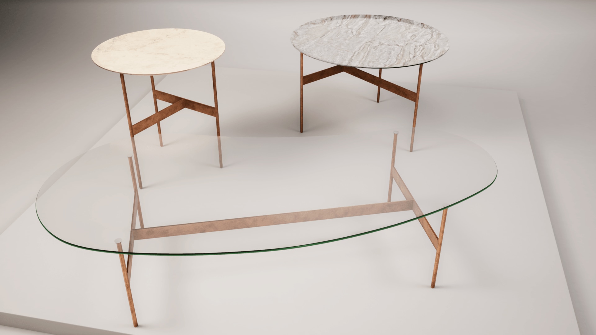 Circular Table Set /01 + Studio in Architectural Visualization - UE ...