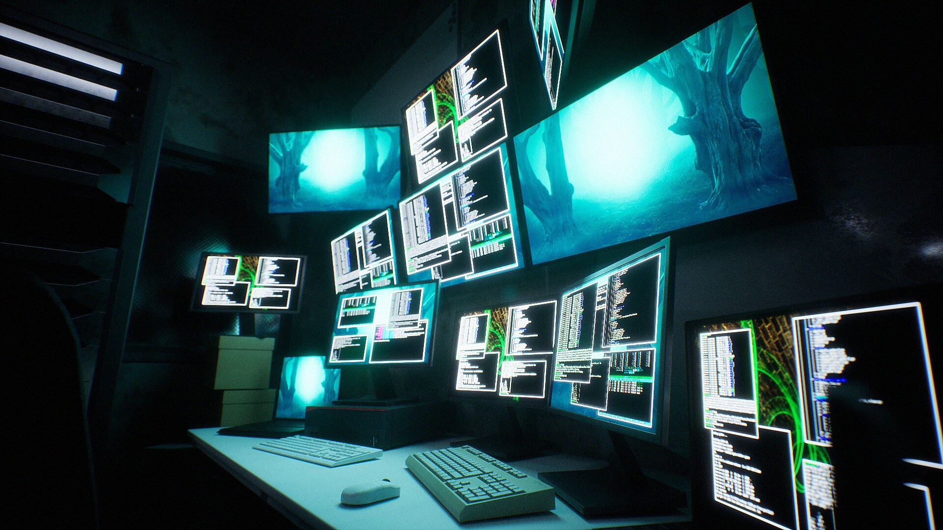 Hacker's Office - Environment for Crime, Noir, Drama & Cyberpunk in ...