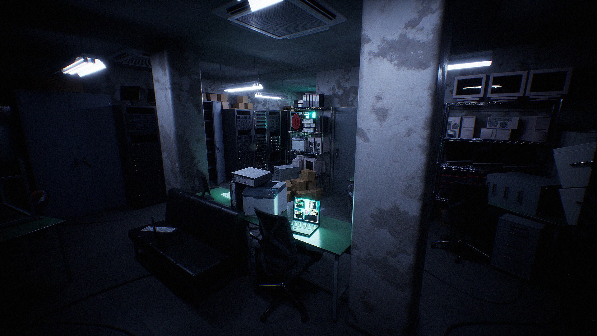 Hacker's Office - Environment for Crime, Noir, Drama & Cyberpunk in Environments - UE Marketplace