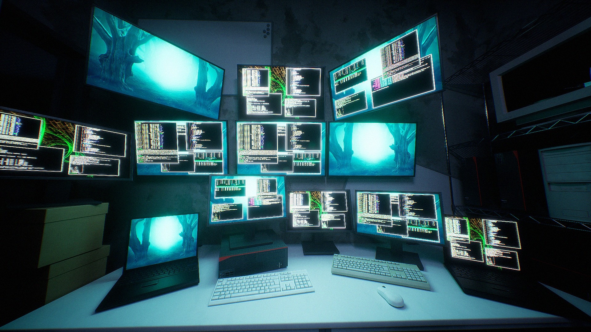 Hacker's Office - Environment for Crime, Noir, Drama & Cyberpunk in ...