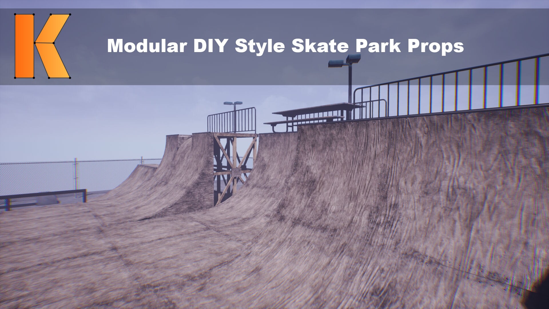 在道具创建的Modular DIY Style Skate Park Props - 虚幻引擎商城