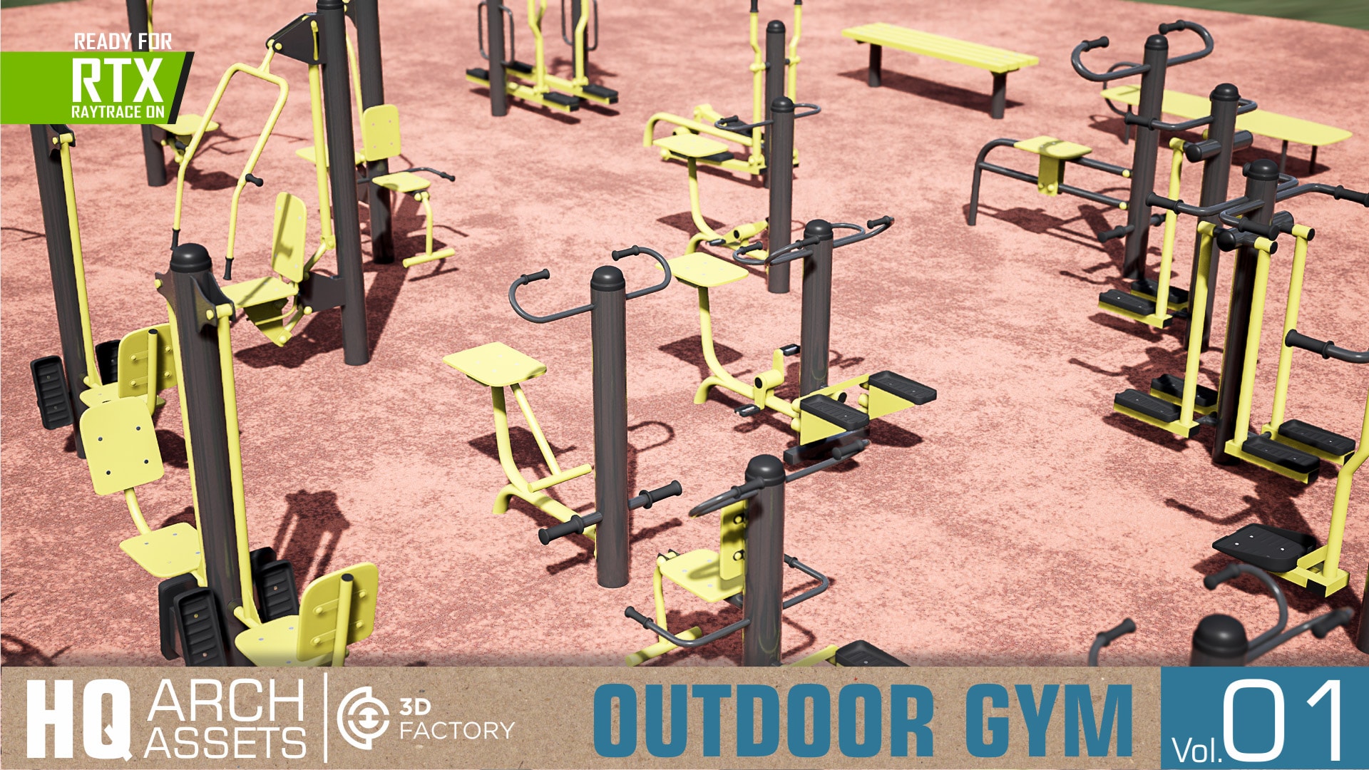 HQ Outdoor GYM Vol. 1：建築ビジュアライゼーション - UE マーケットプレイス