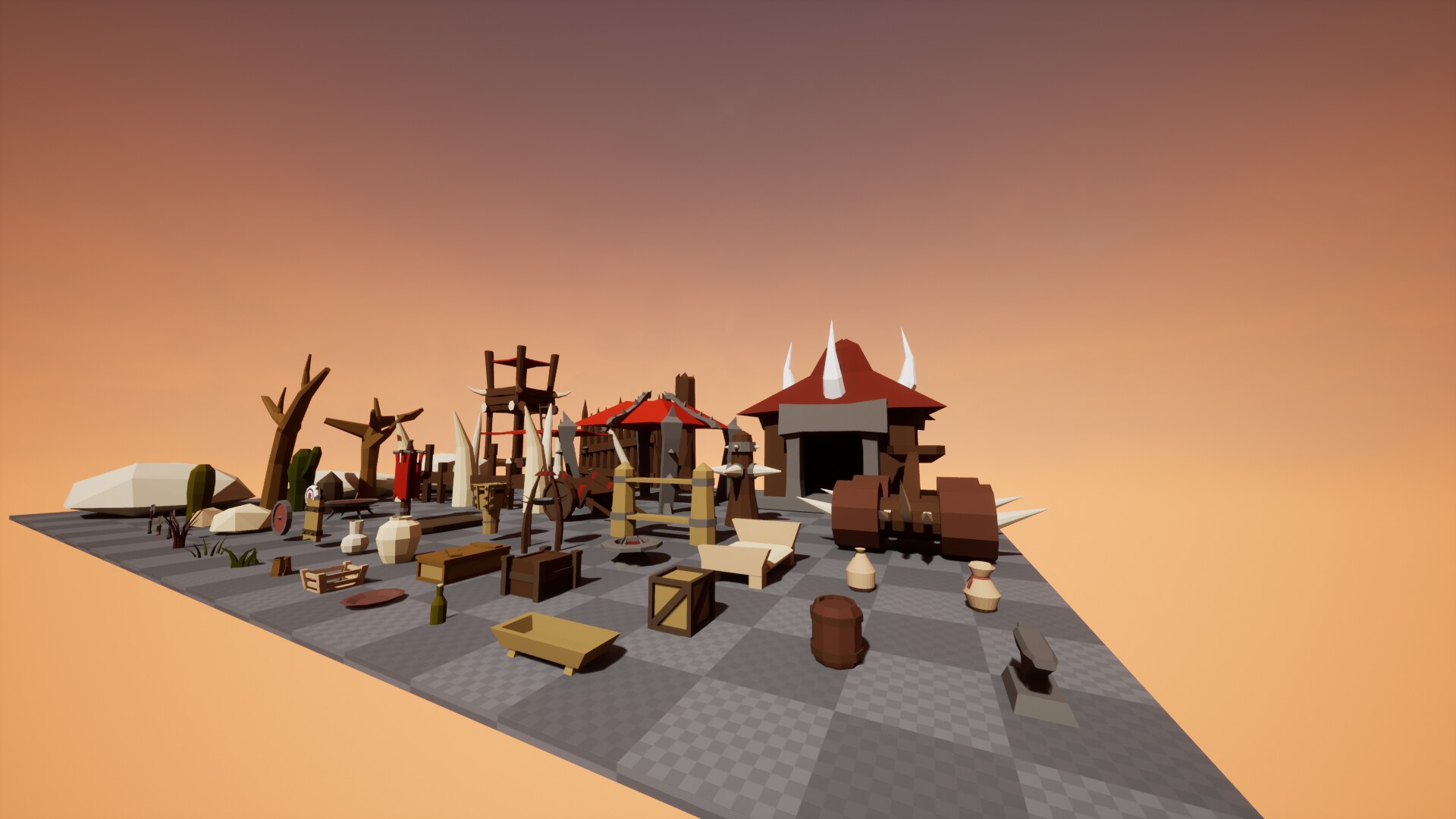 Low Poly Orc Village in Environments - UE Marketplace