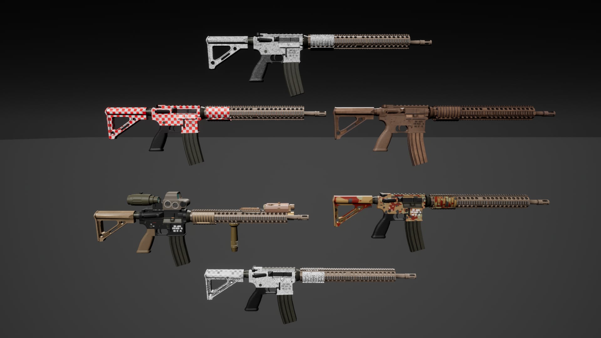 在武器创建的weapons pack 4 in one - 虚幻引擎商城