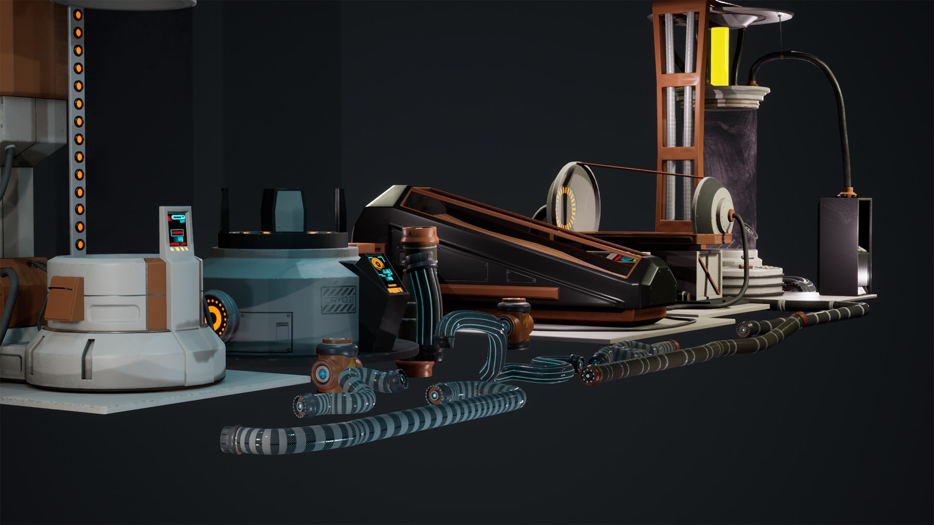 SciFi Cryo Chambers：プロップ・小物 - UE マーケットプレイス