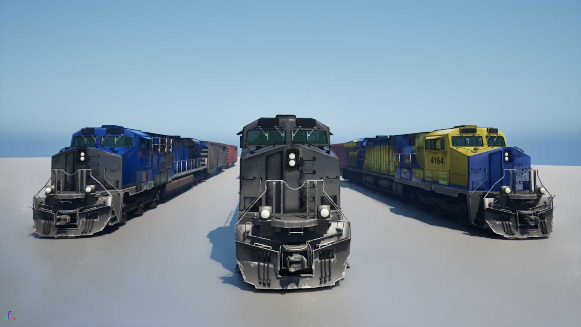 Realistic Train & Railroad System with Modern Diesel Engine & Boxcar ...
