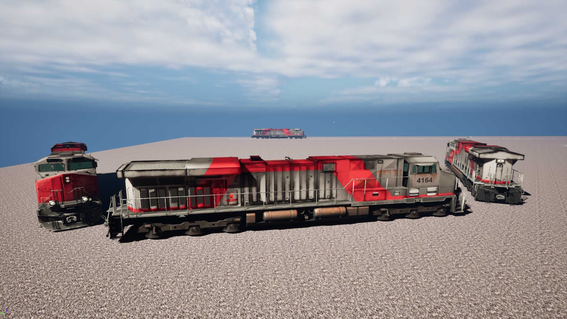 Realistic Train & Railroad System with Modern Diesel Engine & Boxcar ...