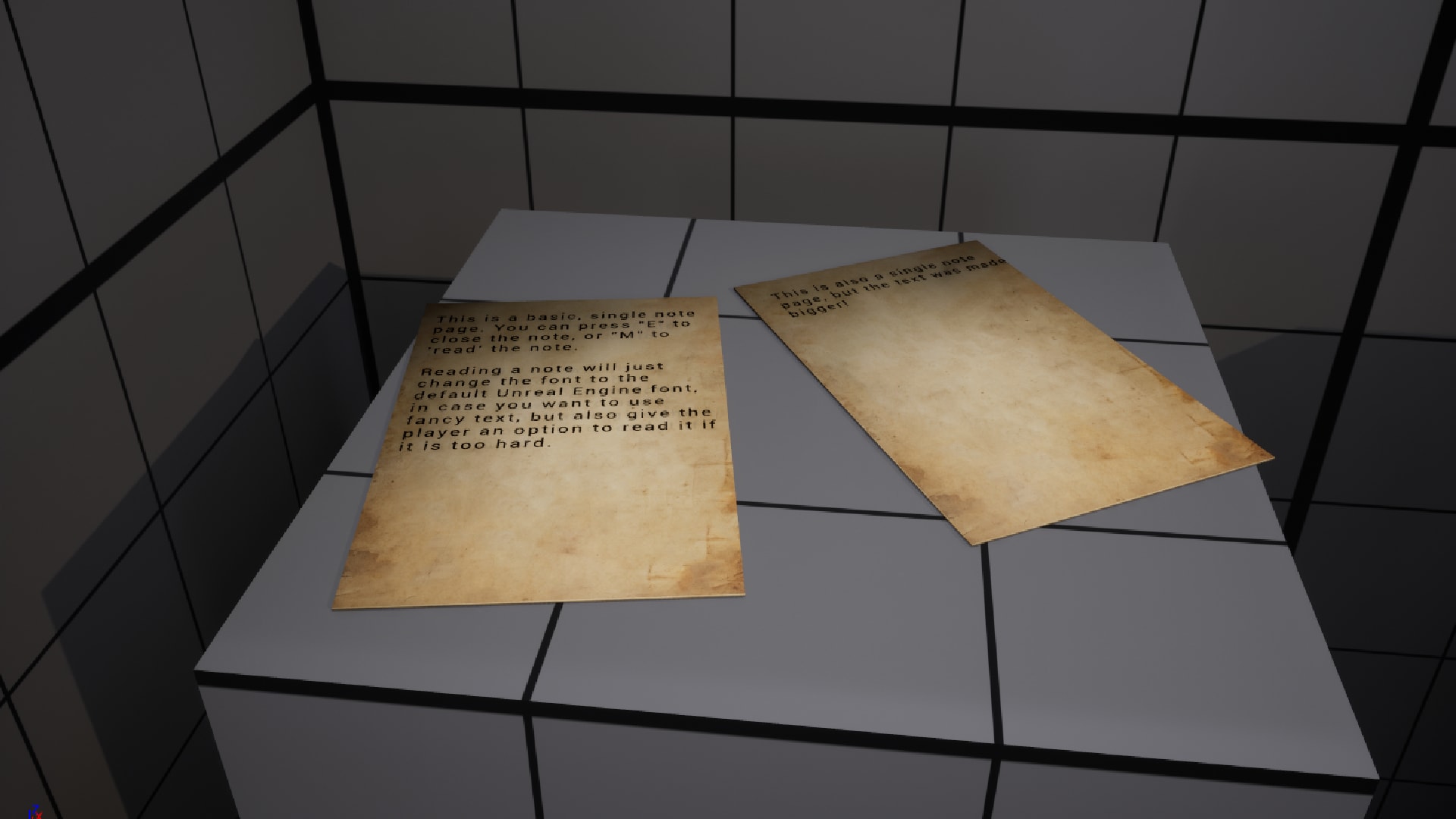 Horror Note Framework in Blueprints - UE Marketplace