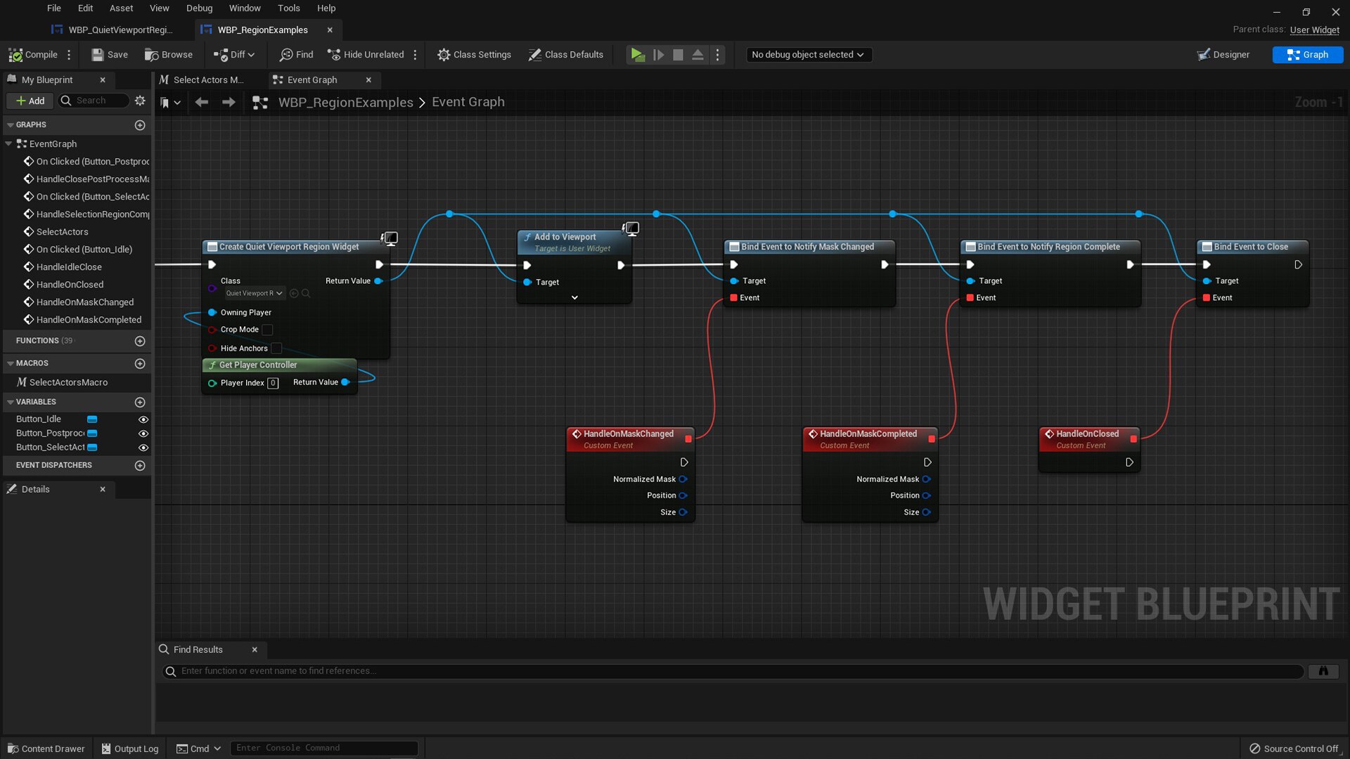 Quiet Viewport Region in Blueprints - UE Marketplace