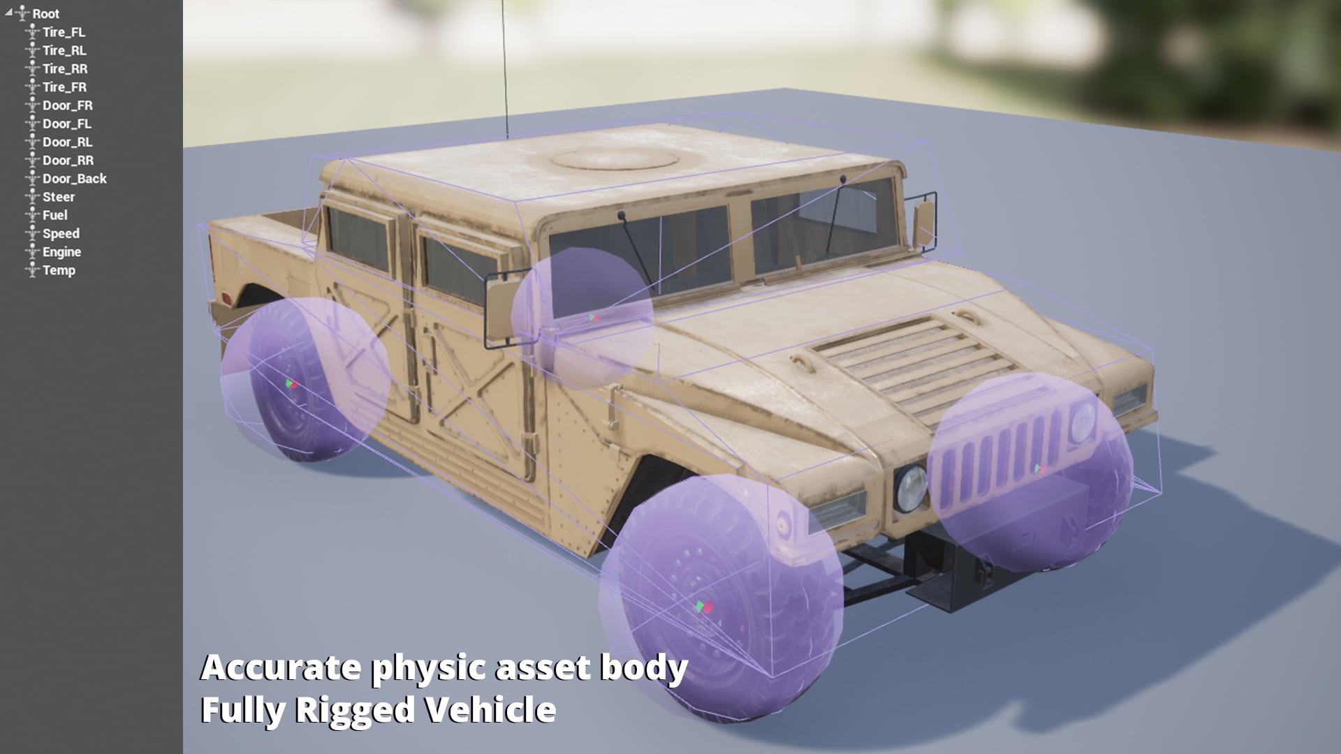 Military Drivable Vehicle in Blueprints - UE Marketplace
