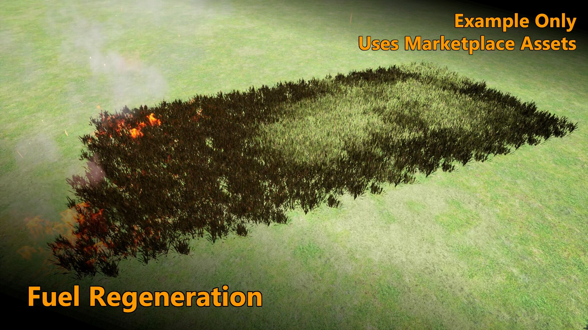 Burnable Grass & Spreadable Fire in Blueprints - UE Marketplace