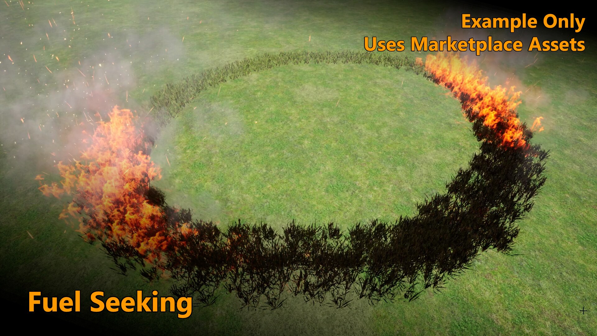 Burnable Grass & Spreadable Fire in Blueprints - UE Marketplace