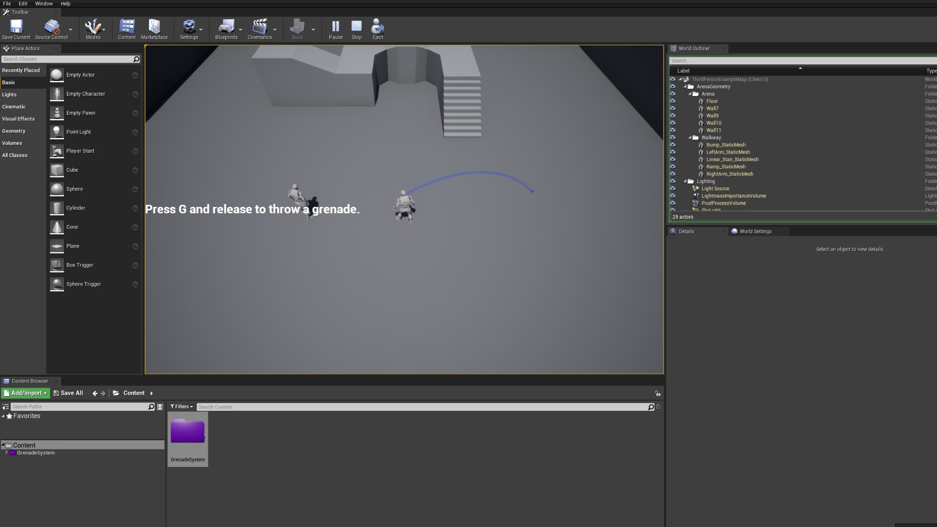 Realistic Grenade Trajectory ( Replicated ) in Blueprints - UE Marketplace