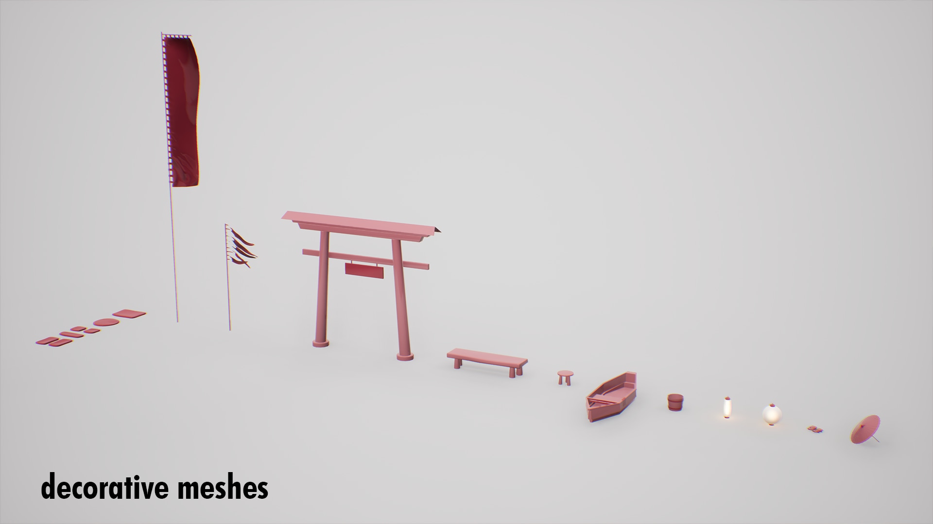 Stylized Japanese Modular Environment in Environments - UE Marketplace