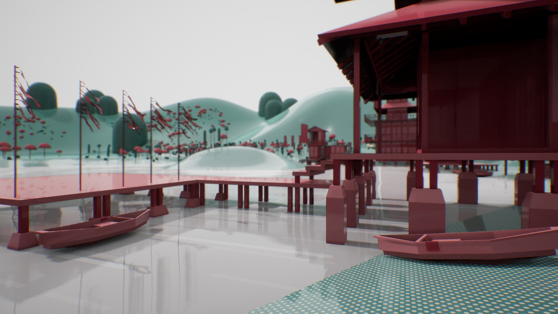 Stylized Japanese Modular Environment in Environments - UE Marketplace