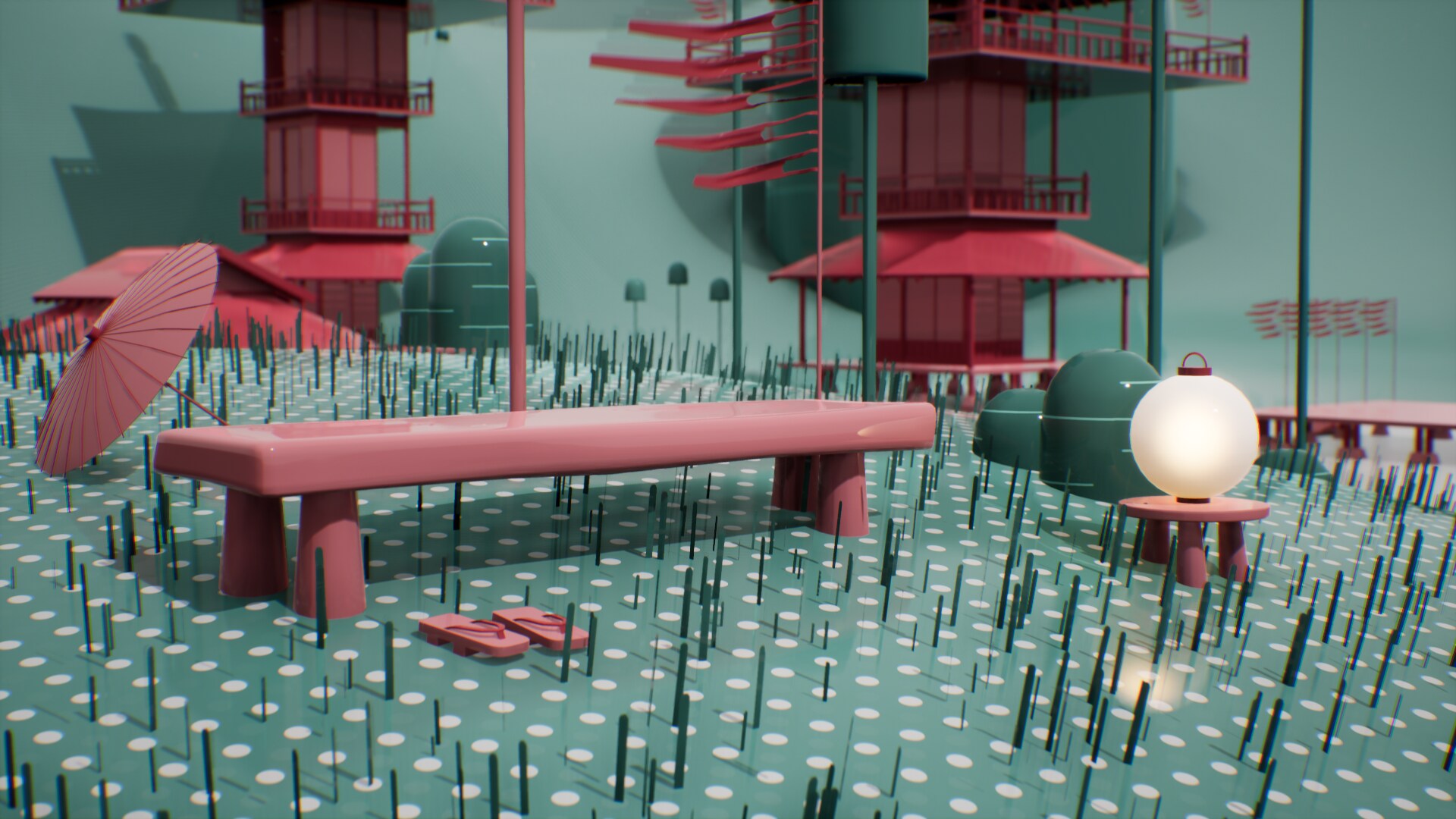Stylized Japanese Modular Environment in Environments - UE Marketplace