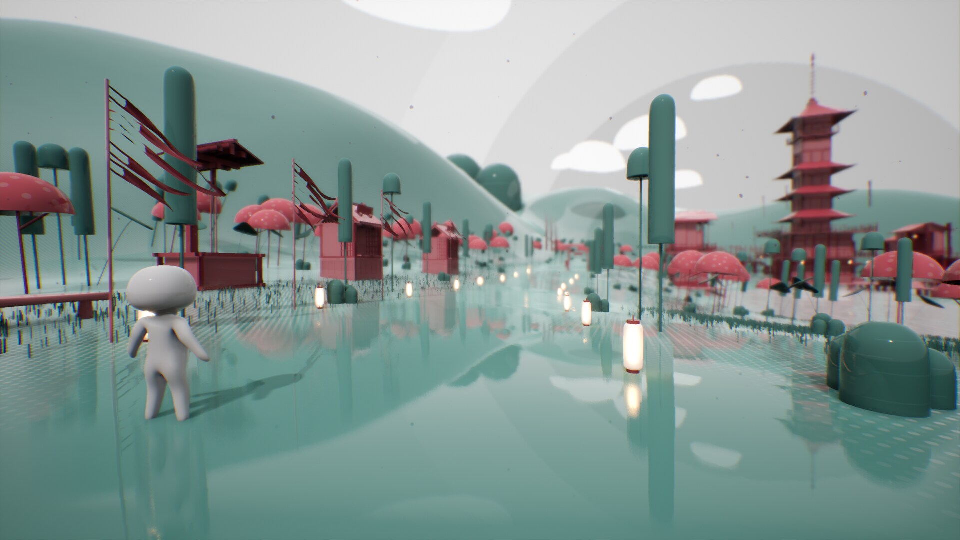 Stylized Japanese Modular Environment in Environments - UE Marketplace