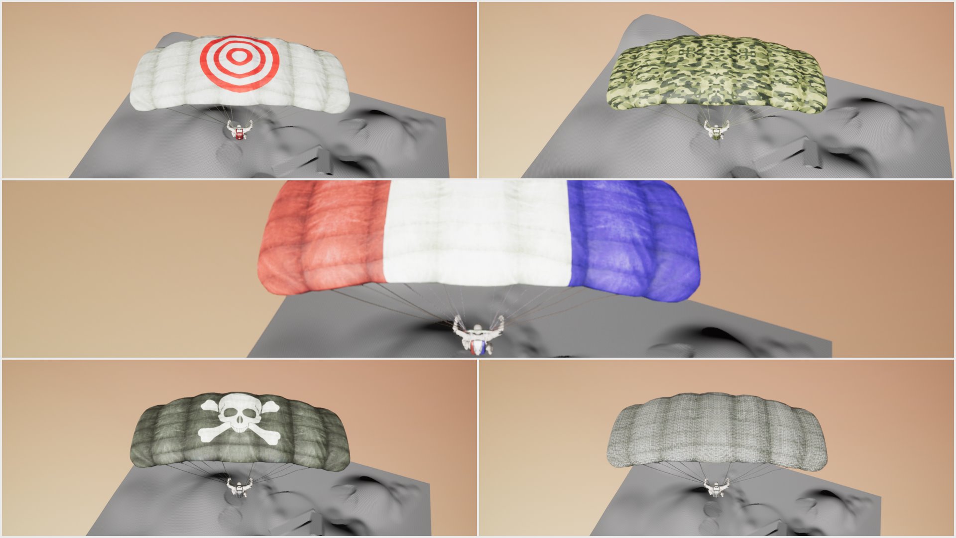 LEAKED GAME ASSETS - Skydive and Parachute Kit
