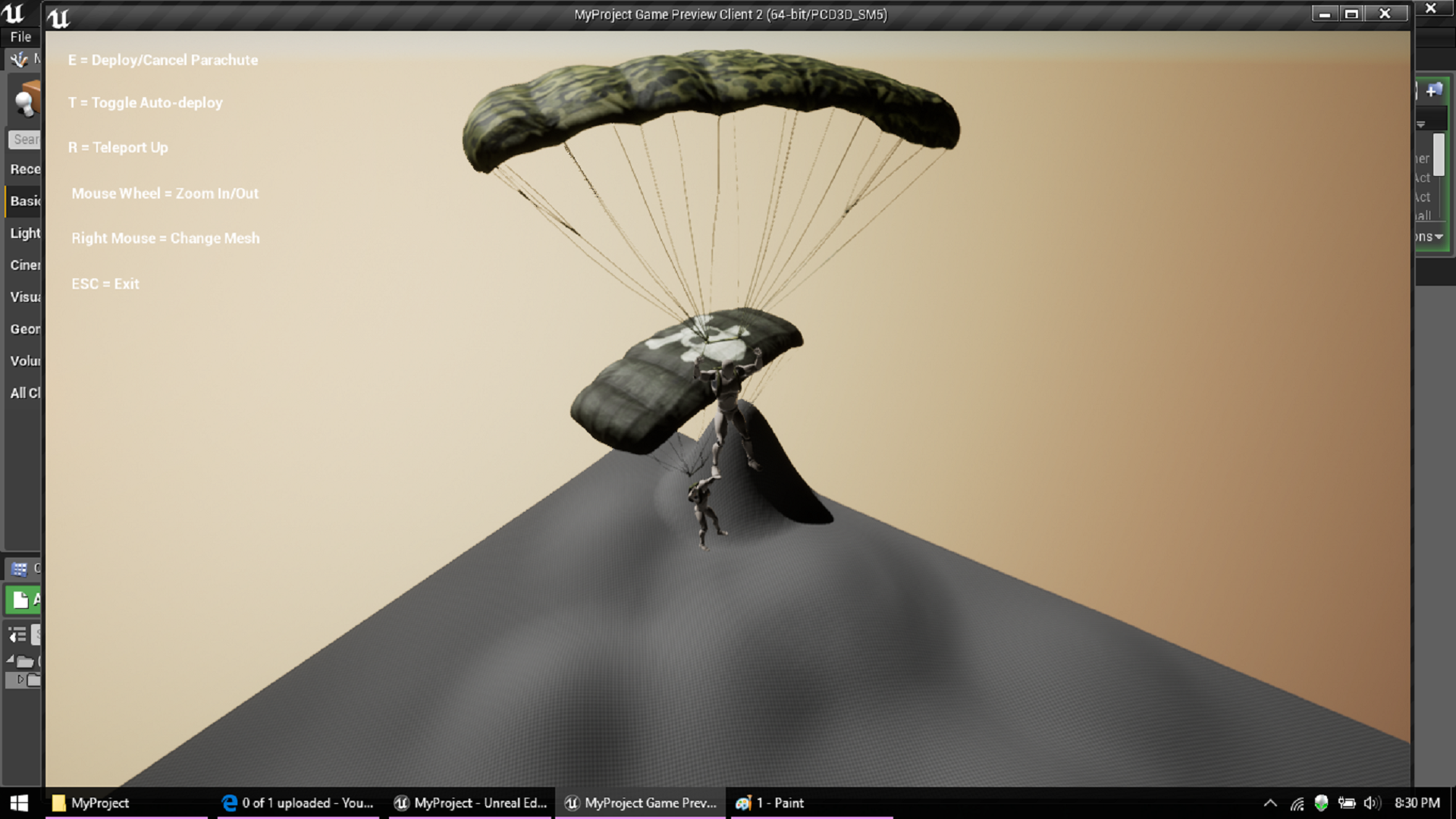 LEAKED GAME ASSETS - Skydive and Parachute Kit