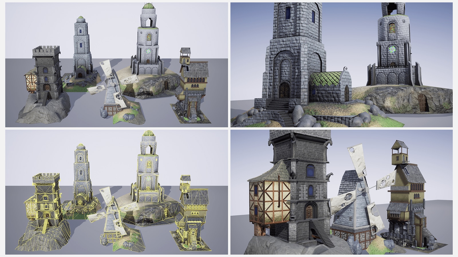 Medieval Fantasy Buildings in Environments - UE Marketplace