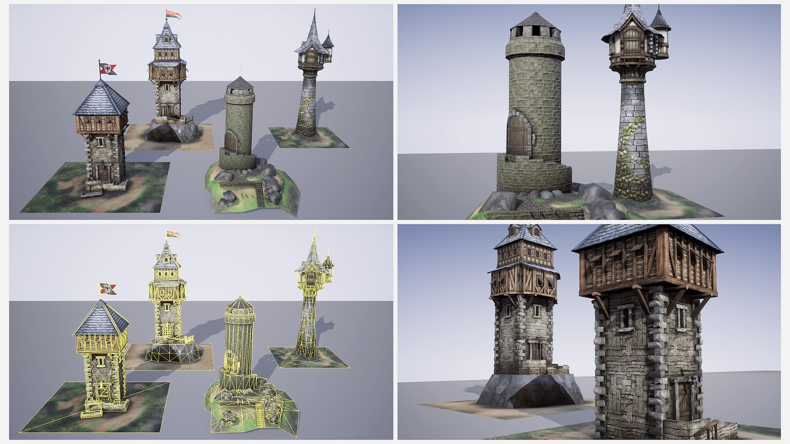 Medieval Fantasy Buildings in Environments - UE Marketplace
