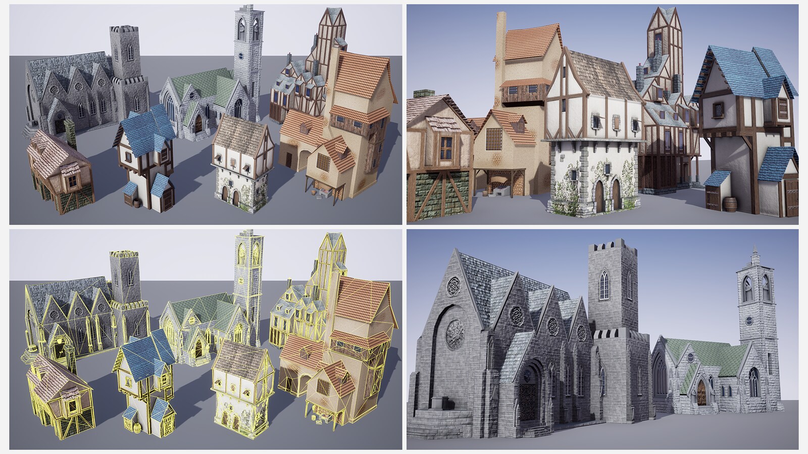 Medieval Buildings in Environments - UE Marketplace
