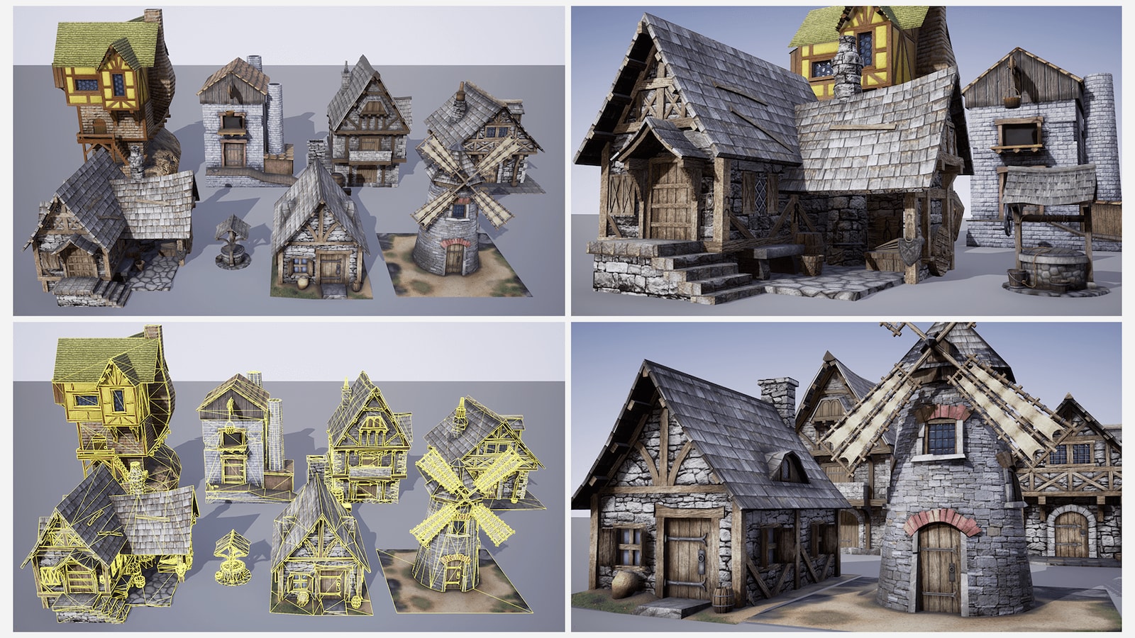 Medieval Fantasy Buildings in Environments - UE Marketplace