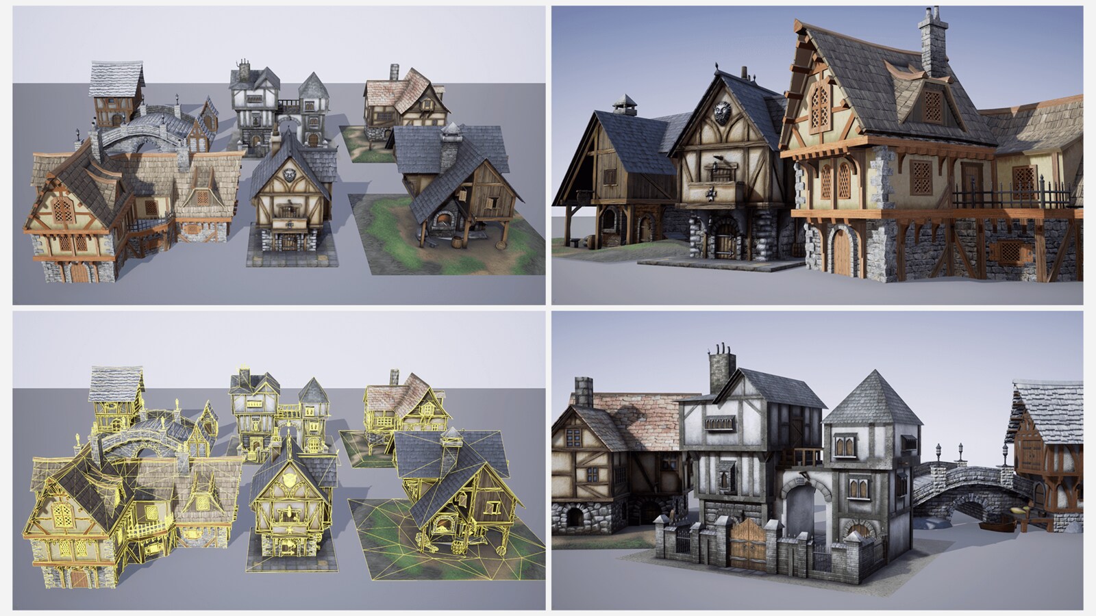 Medieval Fantasy Buildings in Environments - UE Marketplace