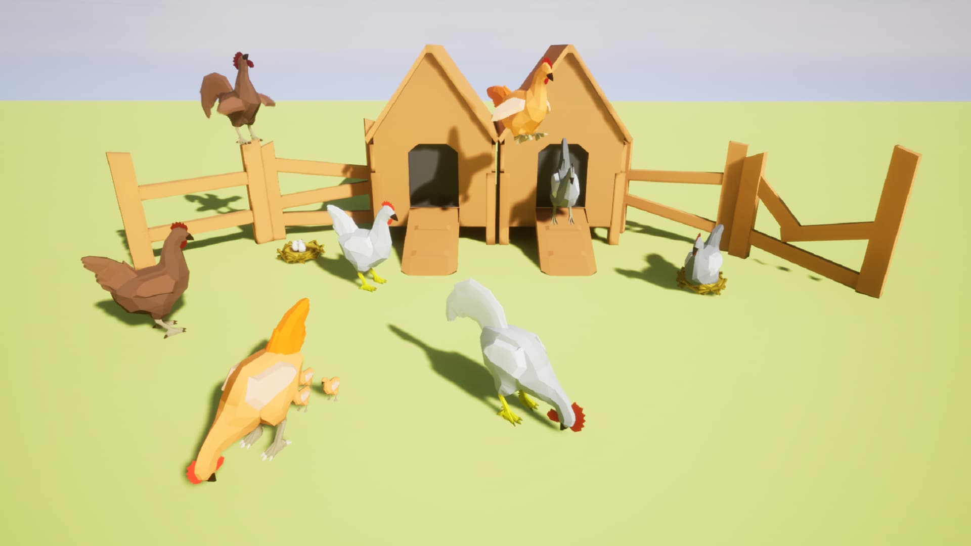 Low Poly Chickens in Characters - UE Marketplace
