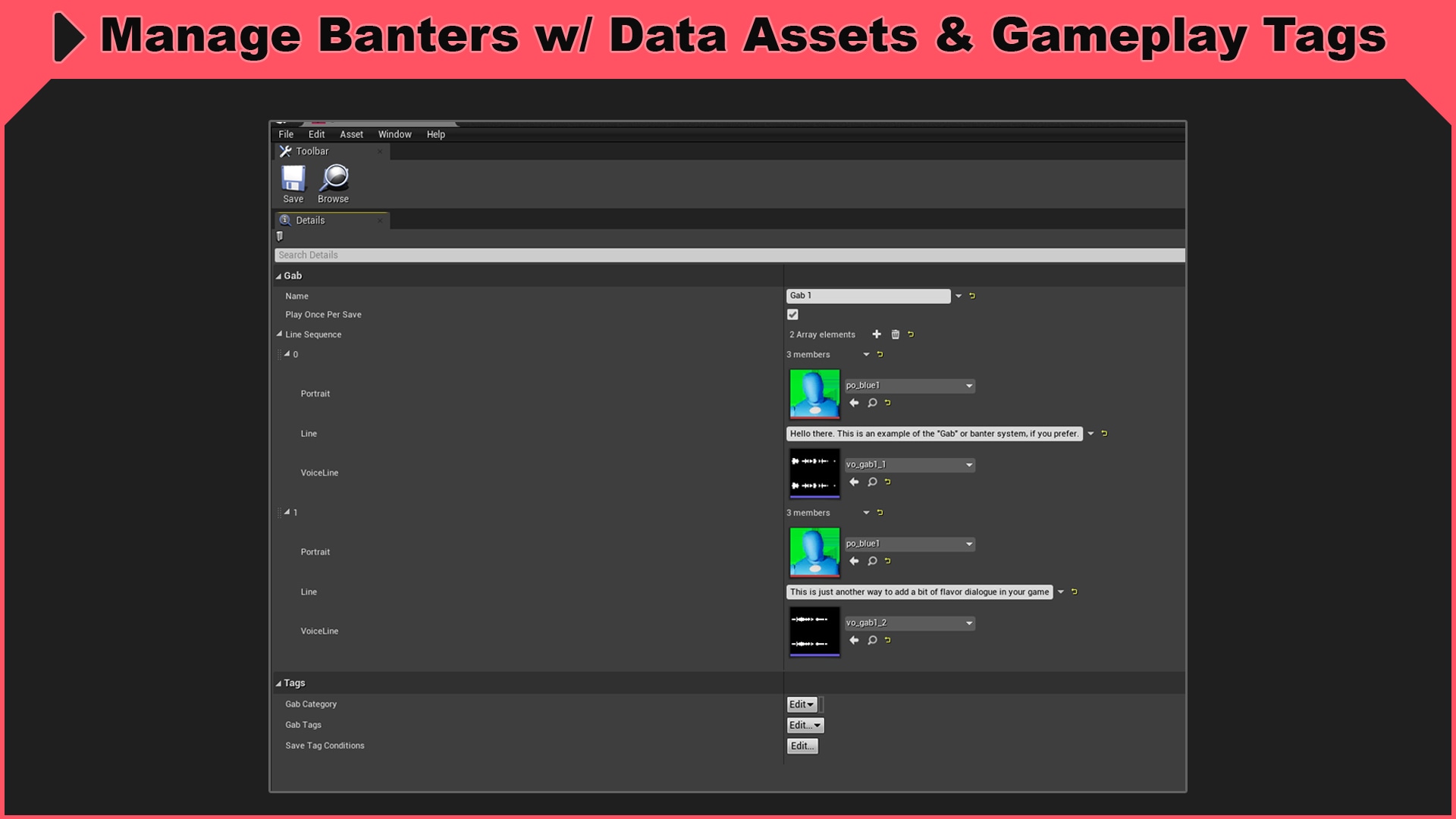 Banter System (Omega Gameplay System) in Blueprints - UE Marketplace