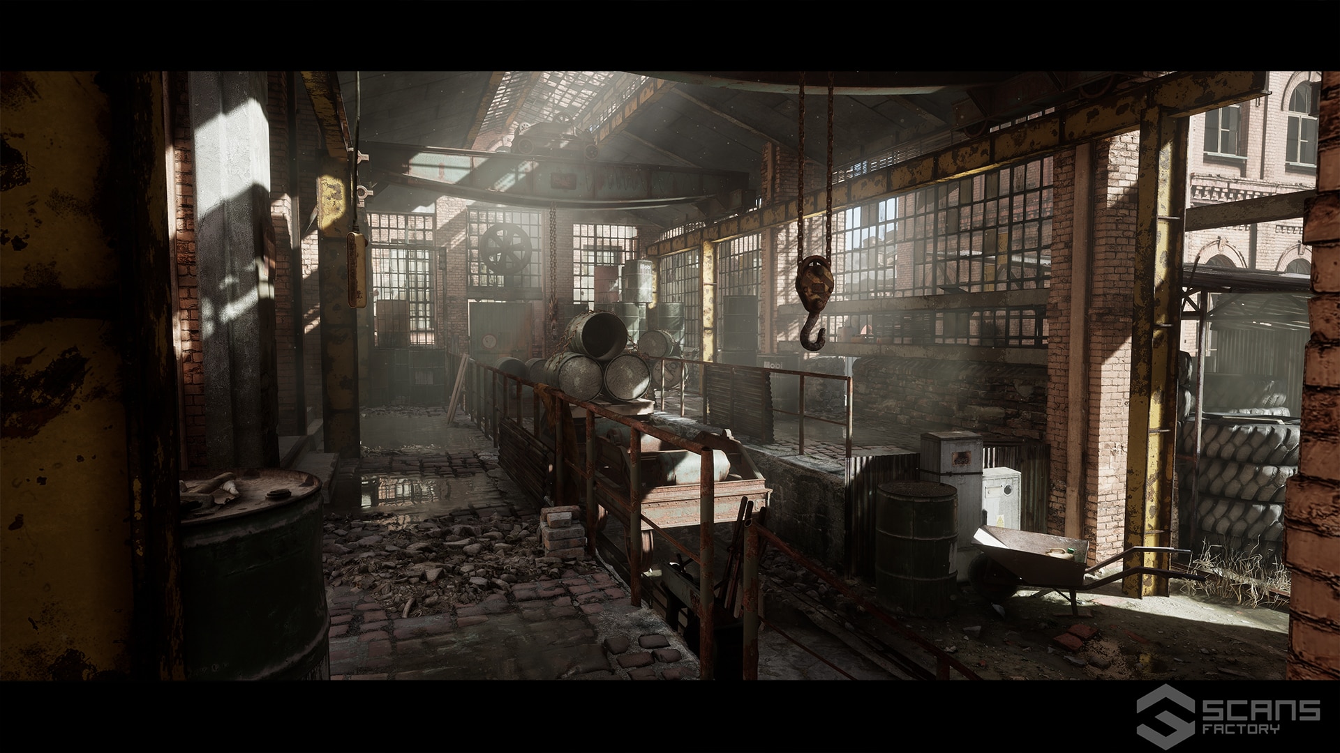 在环境创建的 Scans Industrial Abandoned Buildings Modular Environment 虚幻引擎商城