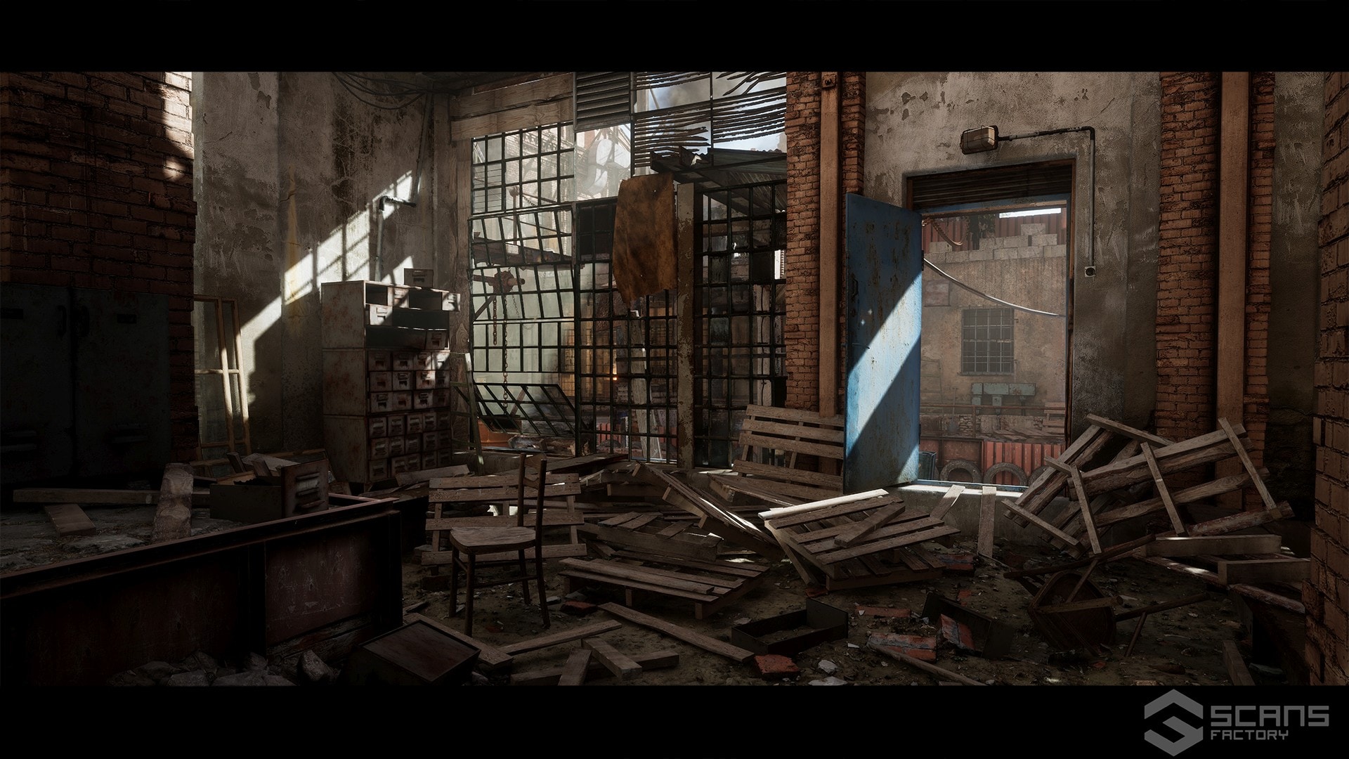 Scans Industrial Abandoned Buildings Modular Environment In