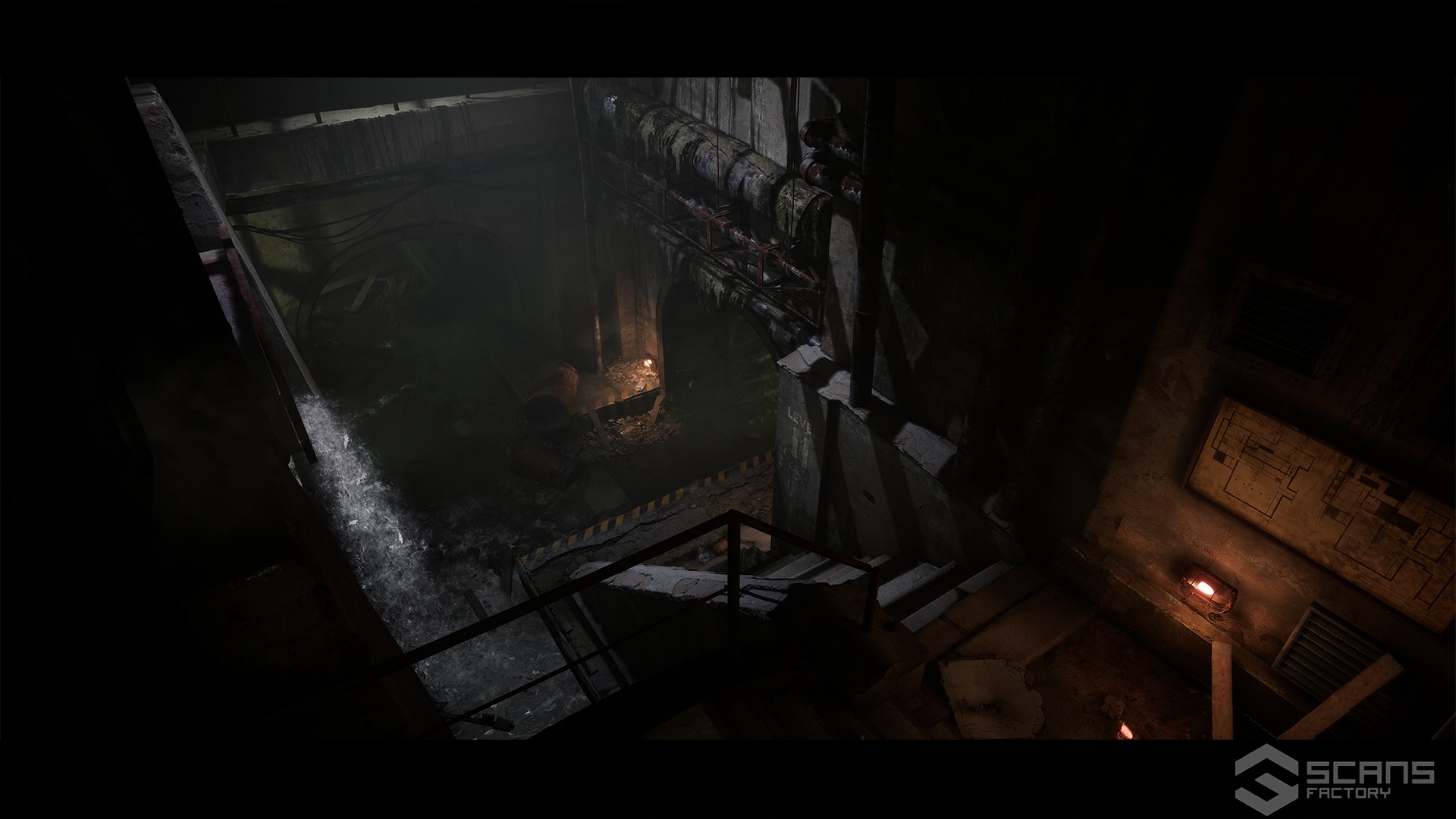 在环境创建的 Scans Industrial Abandoned Buildings Modular Environment 虚幻引擎商城
