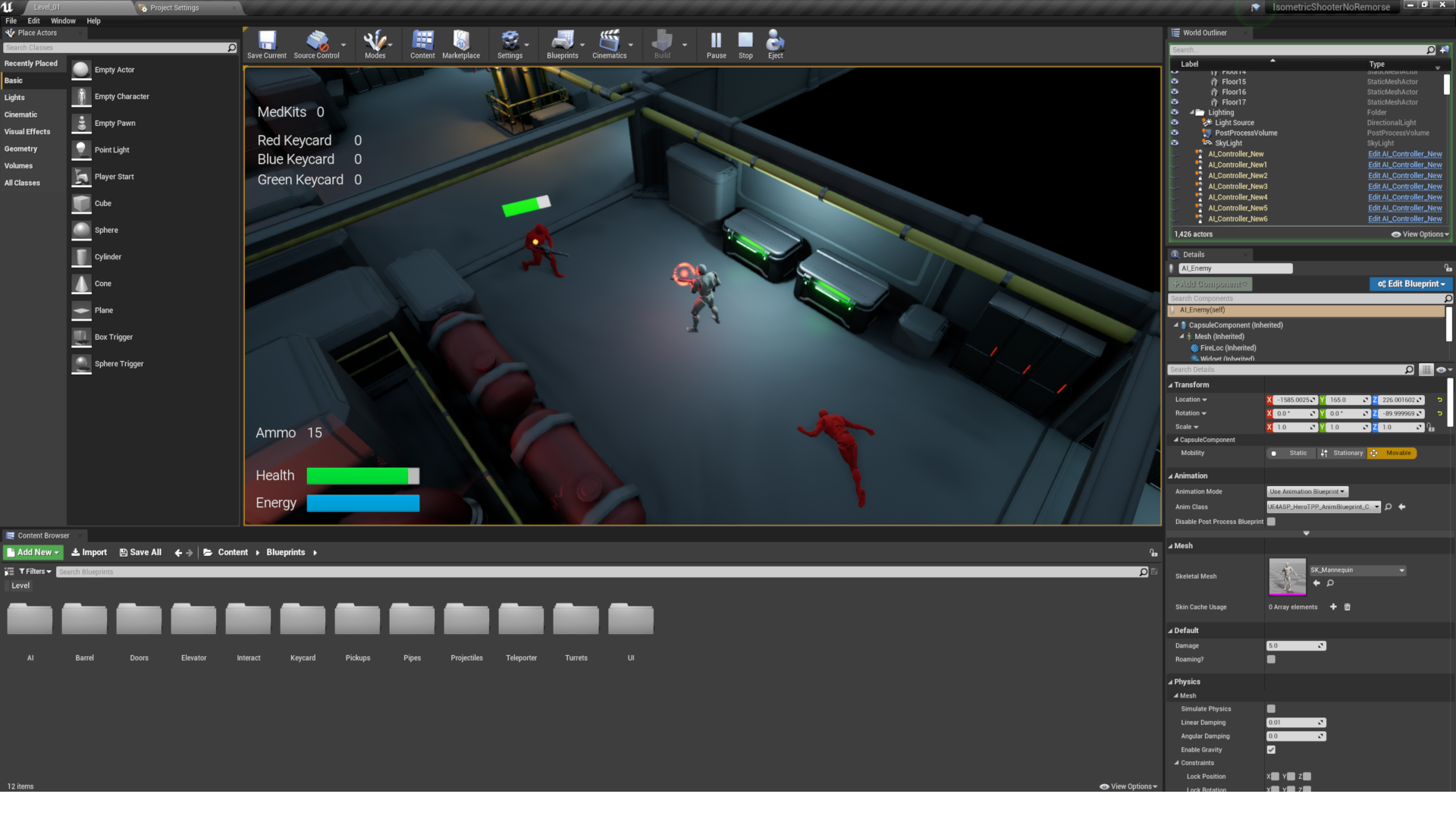 Isometric shooter template: No Remorse.：ブループリント - UE マーケットプレイス