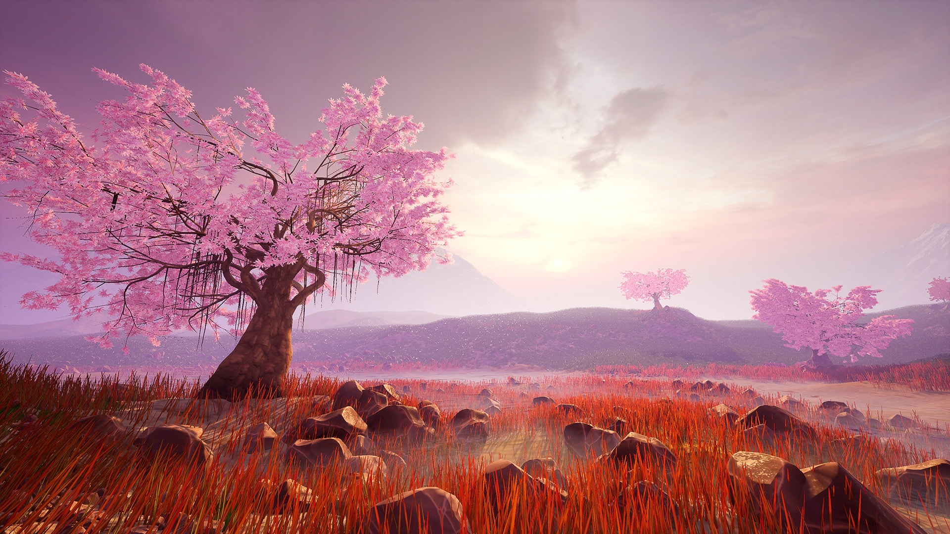 Japanese Stylized Grass and Trees in Environments - UE Marketplace