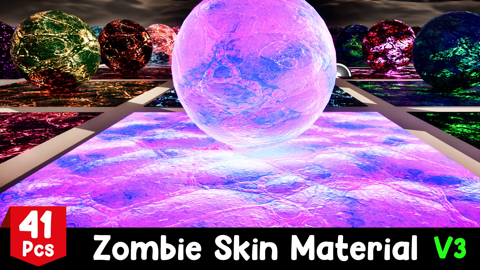 Zombie Skin Material V3 - 41 Pcs 4K Material ( 5 Animated Material ) in ...