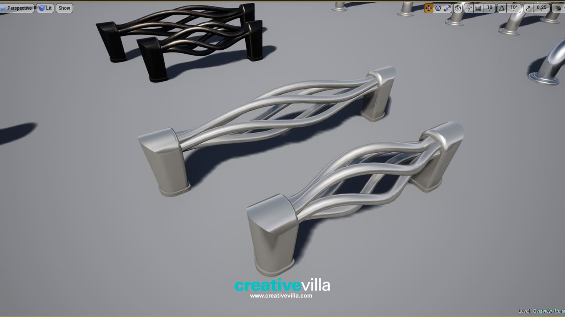 Kitchen and Bath Pull Handles for Arch Vis, 카테고리 건축 시각화 - UE 마켓플레이스