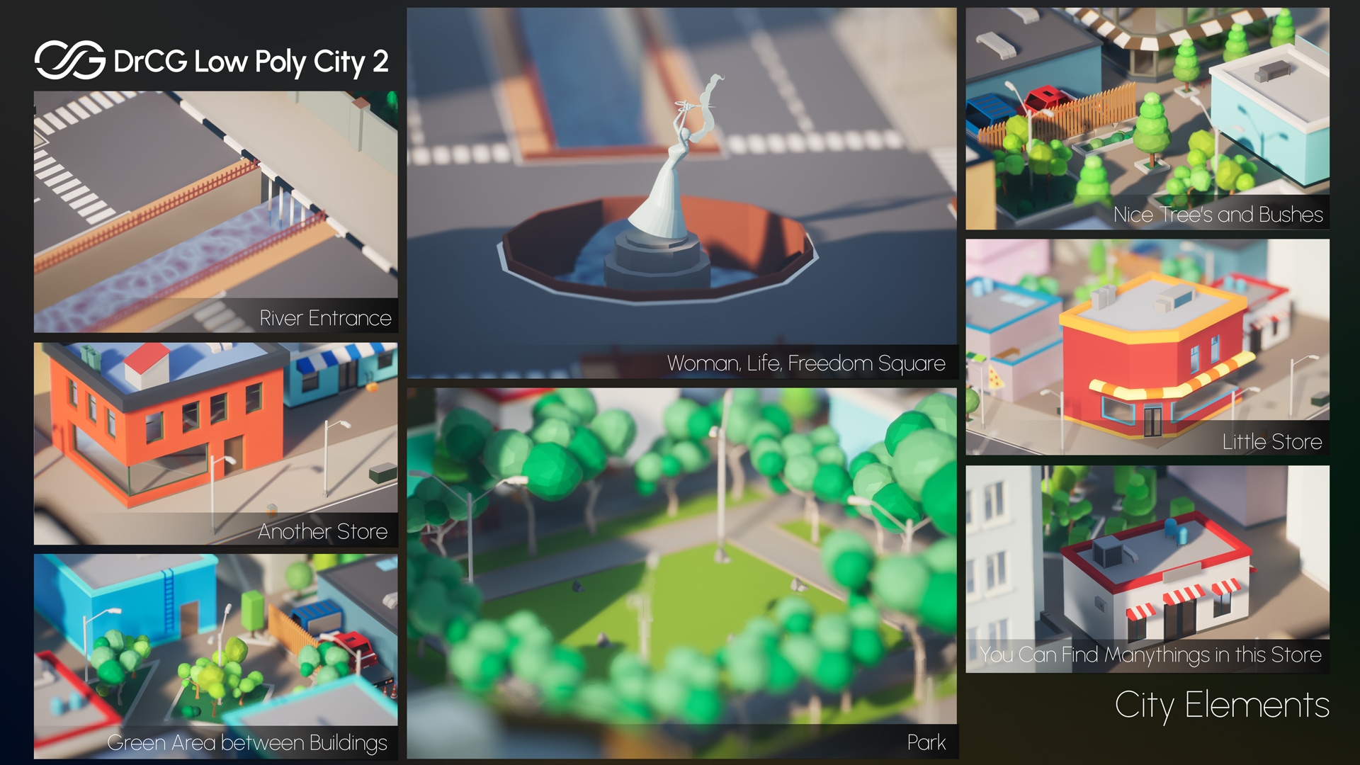 Low Poly City 2.0 Asset Pack with Interior Assets (Modular Stylized ...
