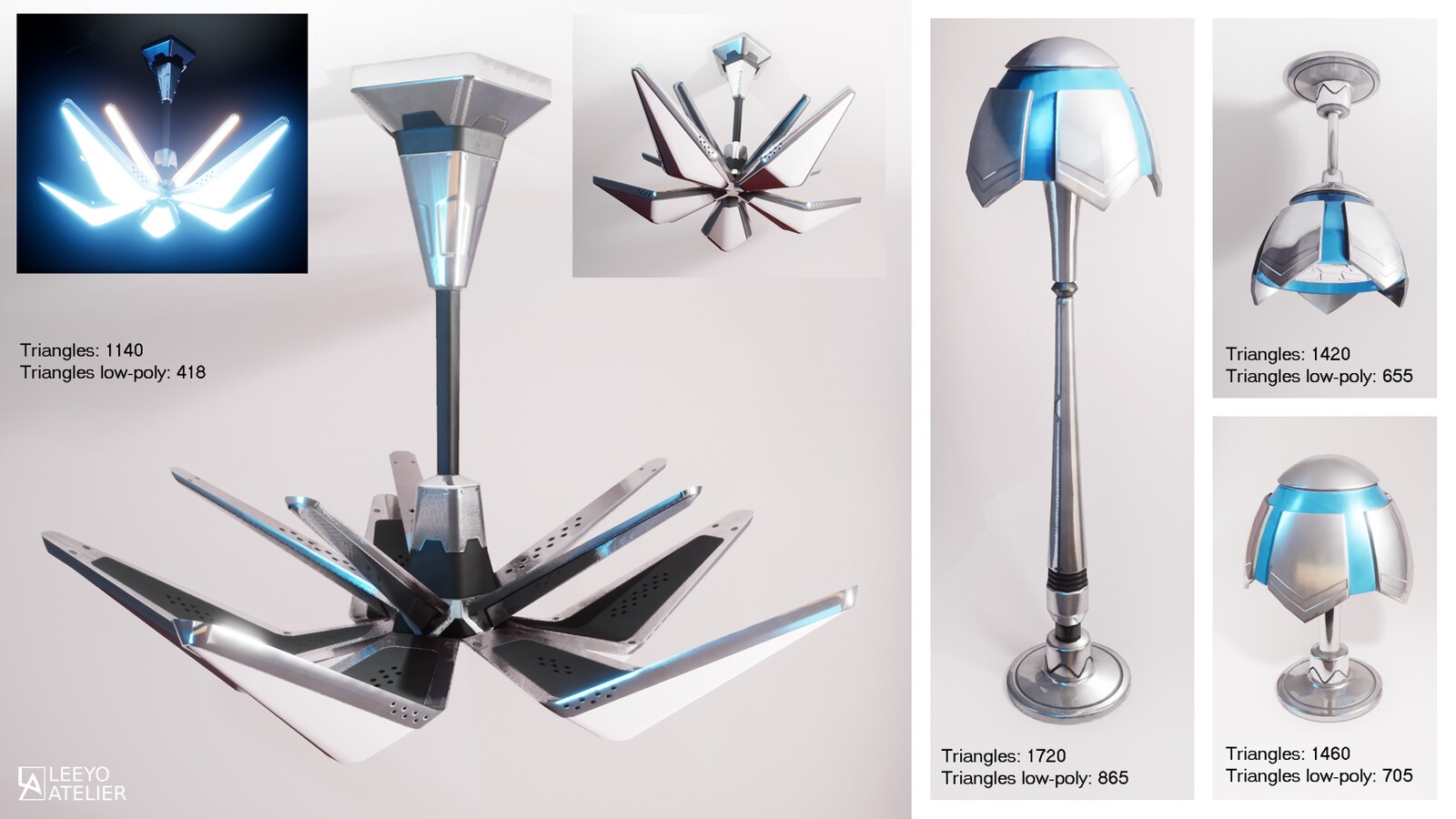 Lamps Sci-Fi in Props - UE Marketplace