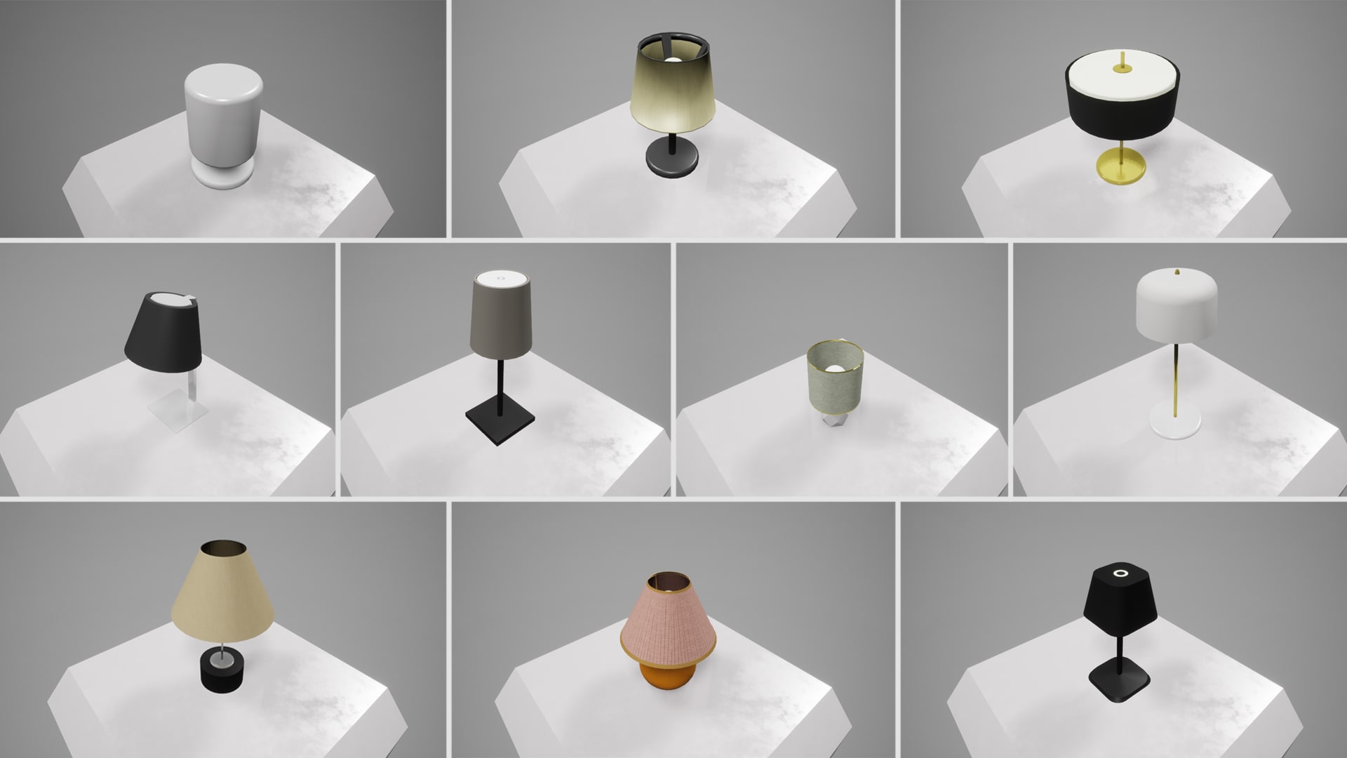 Home Lamps Pack (Customizable) in Props - UE Marketplace