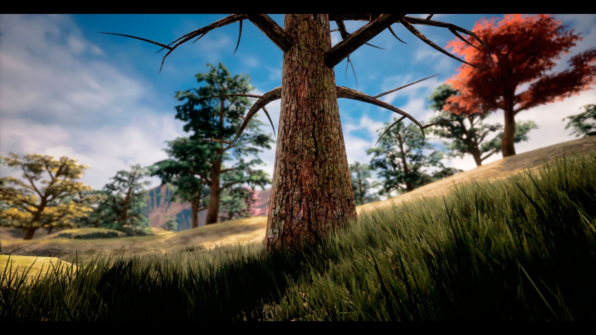 Landscape with auto-material for games and archviz. Forest Pack. in ...