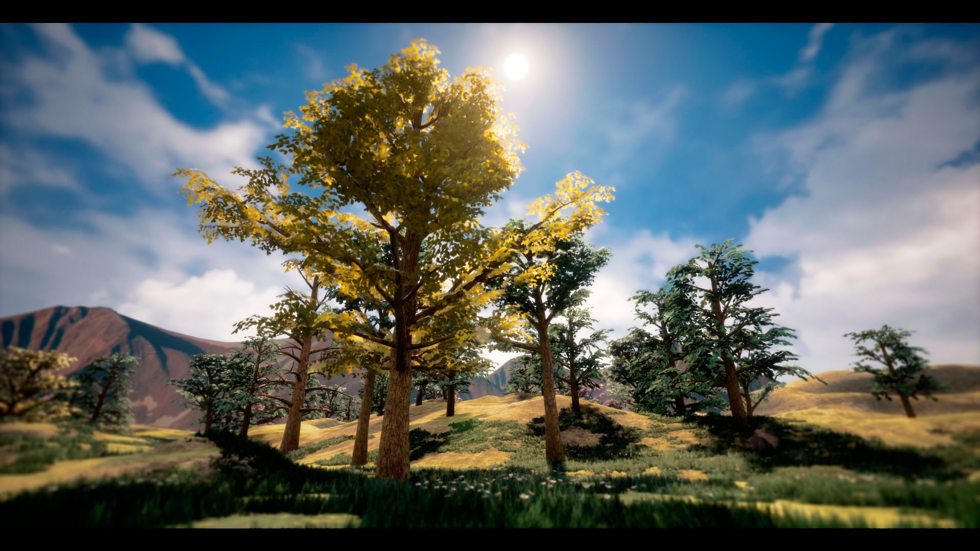 Landscape with auto-material for games and archviz. Forest Pack. in ...