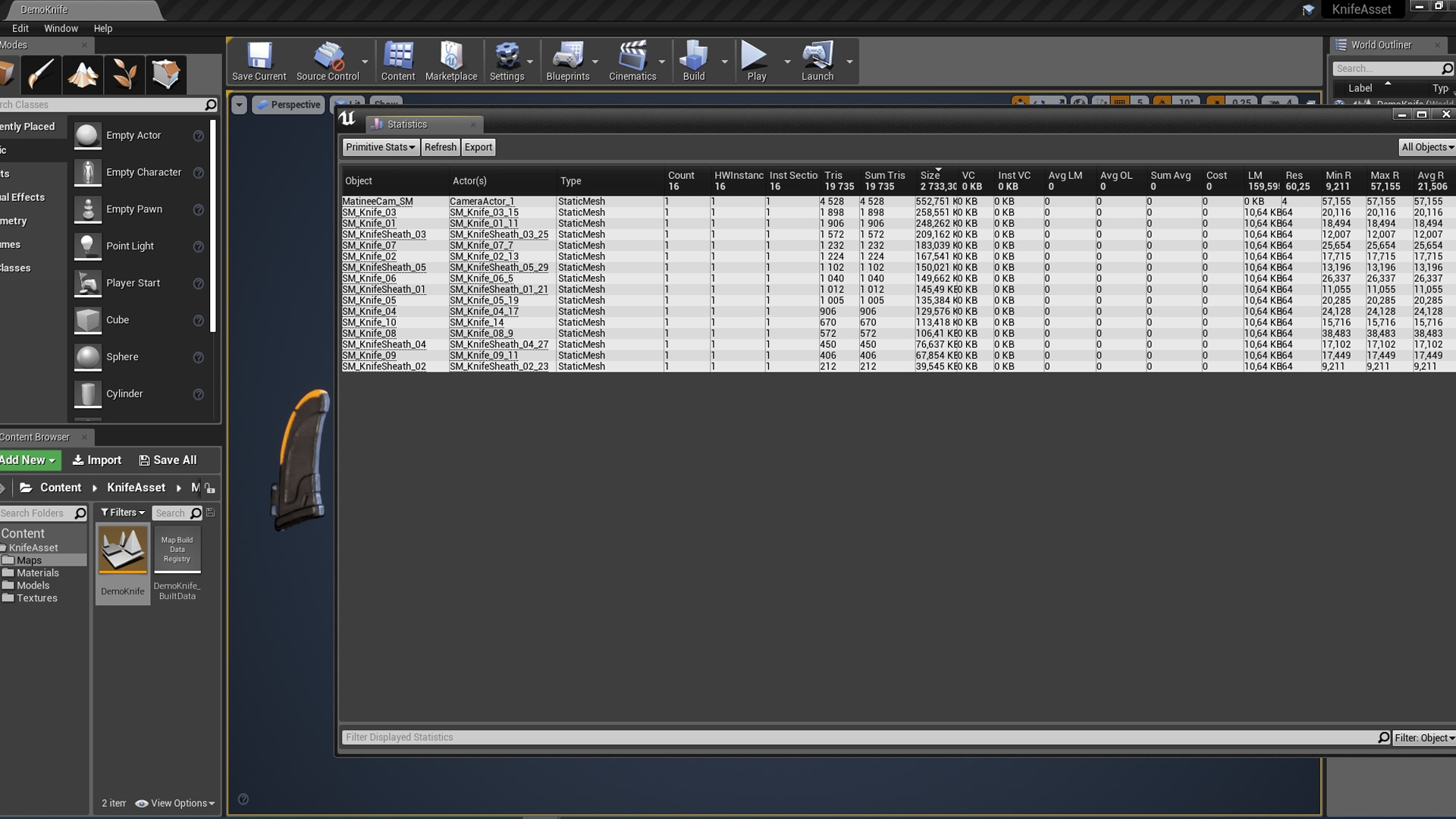 Knife Asset in Weapons - UE Marketplace