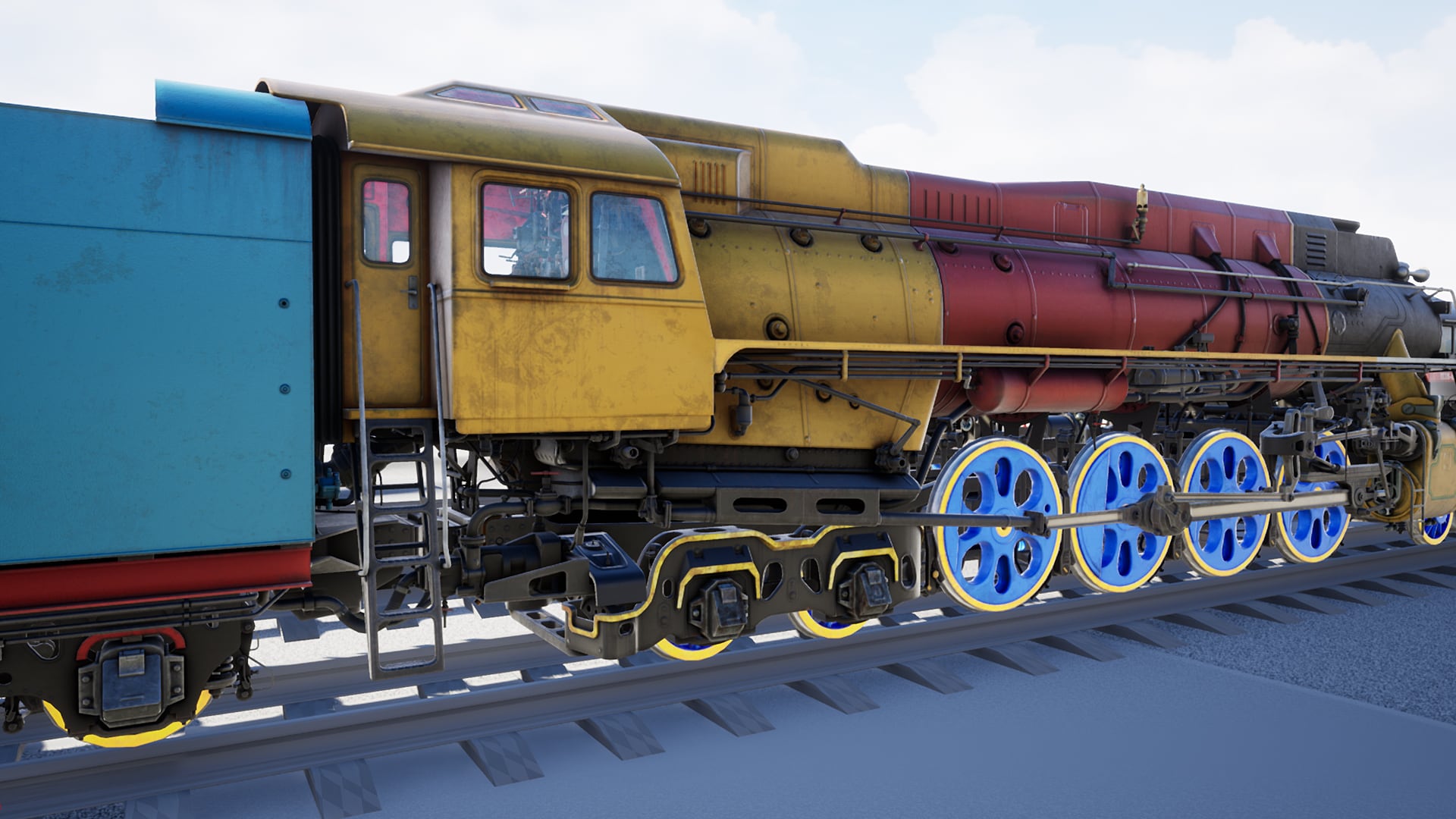 Custom steam locomotive in Props - UE Marketplace